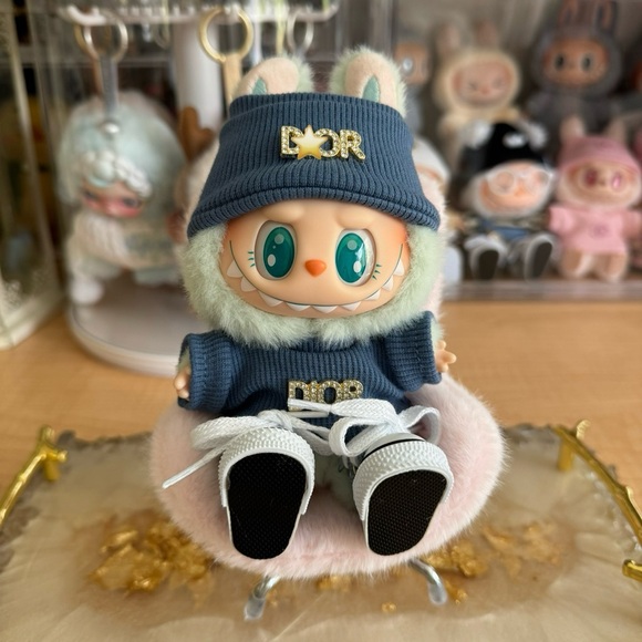 Toys | Labubu Clothes Dr Knit Set Blue | Poshmark